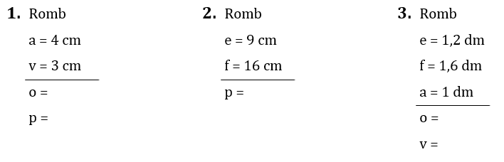 Obseg in ploščina ROMBA – Travel Math Class